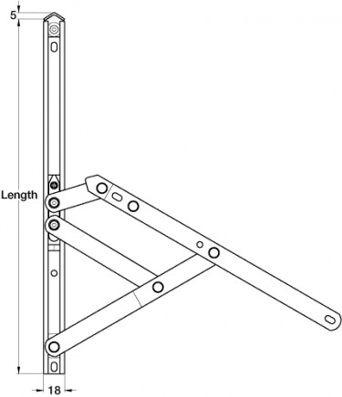 FRICTION HINGE FOR TOP HUNG WINDOWS